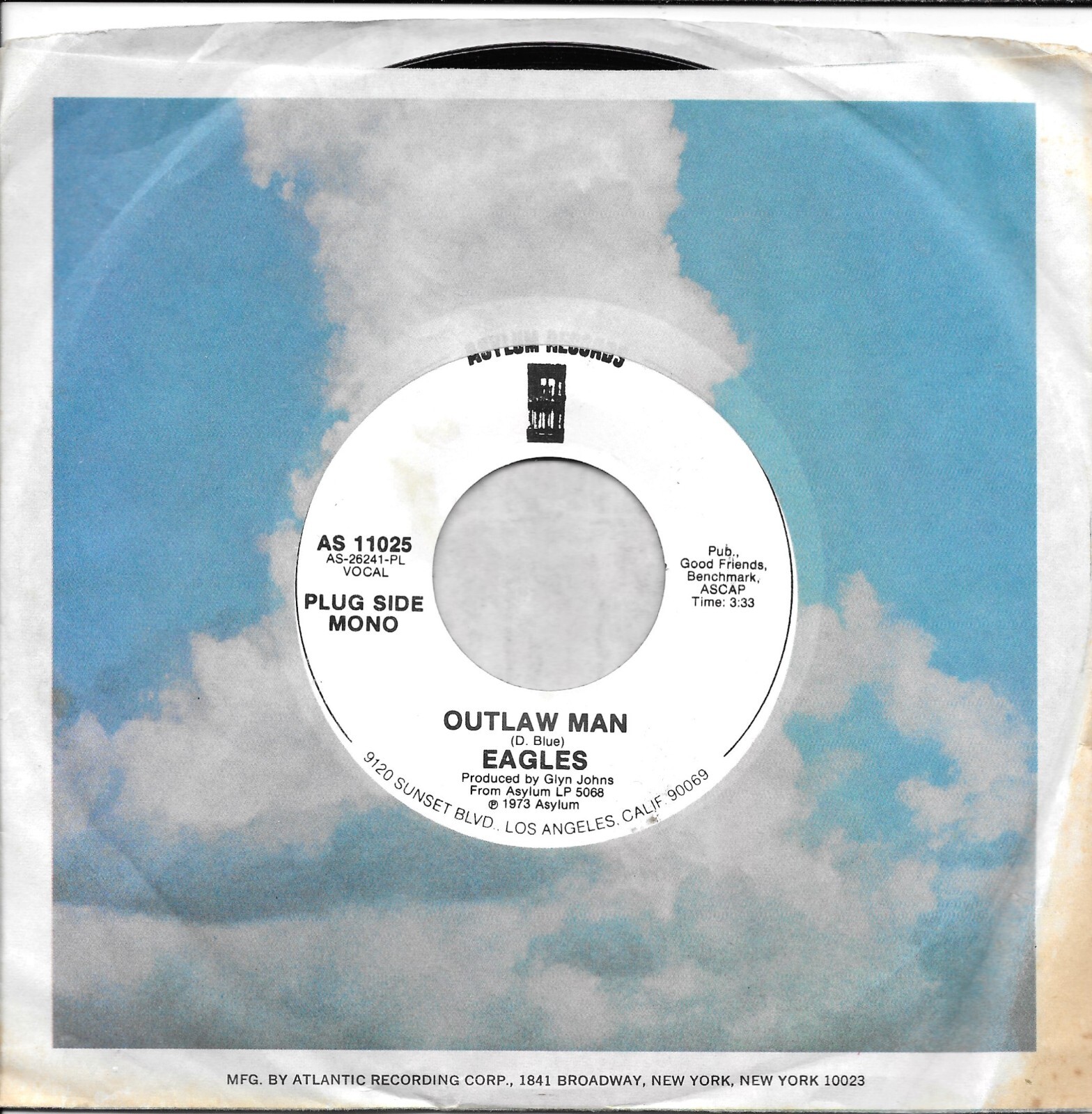 THE EAGLES Outlaw Man rare promo 45 from 1973 | eBay