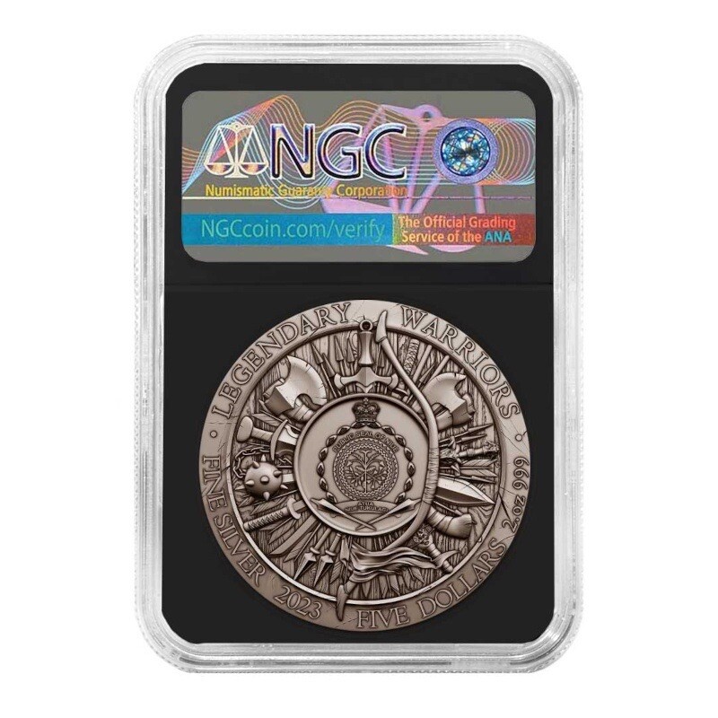 2 oz Legendary Warriors -CHOOSE ANY 5 Antique Gilded Silver Coins NGCX ...