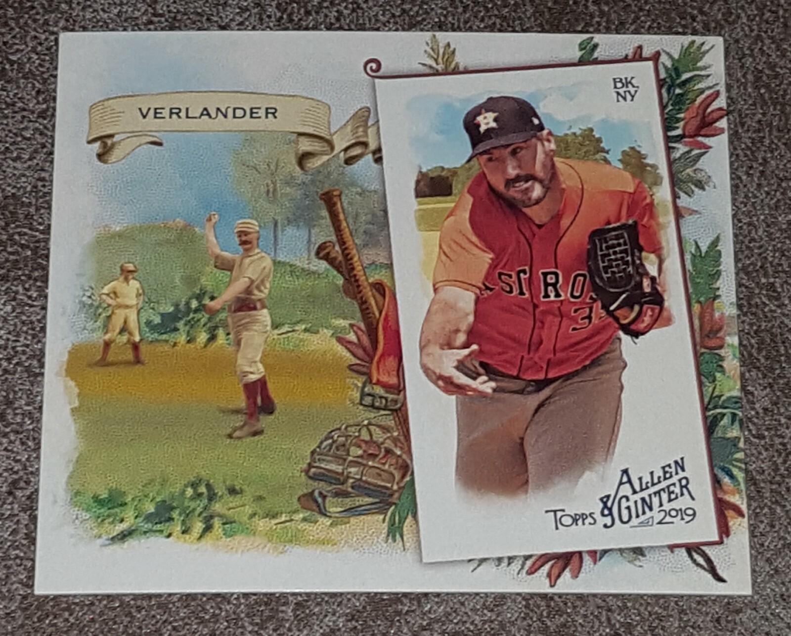 JUSTIN VERLANDER 2019 TOPPS ALLEN & GINTER N43 BOXLOADER CARD #N43-20 ...