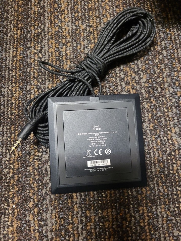 Cisco TelePresence Microphone 20 Gray Table Mic TTC5-06 | eBay