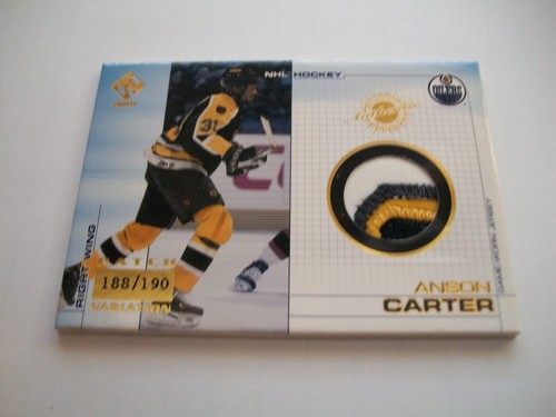 2000-01 PACIFIC PRIVATE STOCK GAME GEAR ANSON CARTER 3 COLOR BOSTON ...