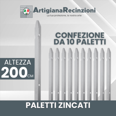 Paletti per recinzione Zincati Altezza 200cm | eBay