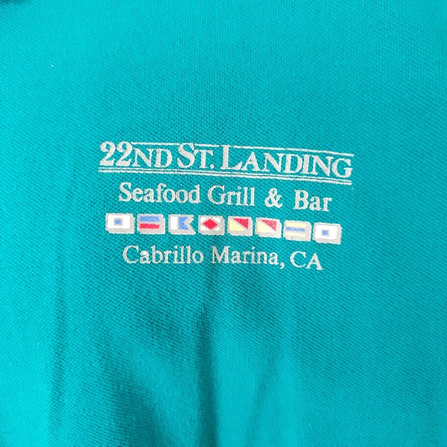 Vintage Marlin Fish Polo Shirt Mens Size XL Blue 22nd St Landing Made ...