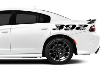 Custom Dripping 392 Quarter Panel Vinyl Decals- Fits Dodge Charger 392 ...