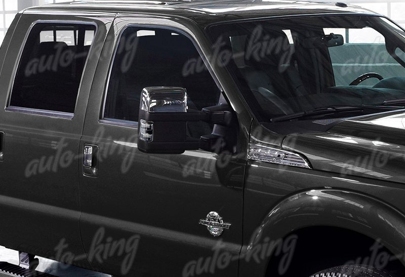 FIT FORD F250 F350 SUPERDUTY CLEAR LENS SIDE MIRROR AMBER LED TURN ...