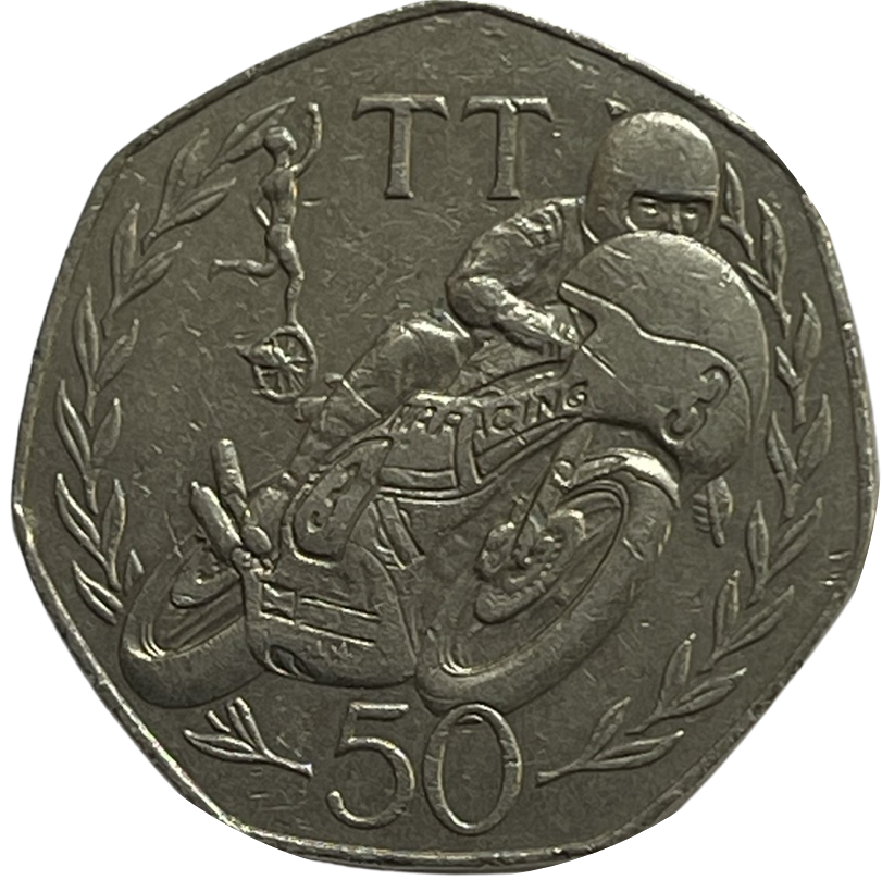 ISLE OF MAN 50P / FIFTY PENCE - TT - TOURIST TROPHY MOTORCYCLE RACES | eBay