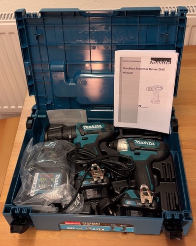 Makita CLX228AJ 2 Piece 12V CXT Power Tool Kit, 2x 2.0Ah Batteries ...
