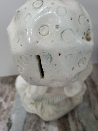 Girl Figure Heavy Chalk Chalkware Cast Child with Kitten Cute 1970s ...