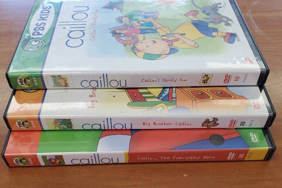 Caillou PBS Kids DVD's Set of 3 - family fun, everyday hero, big ...