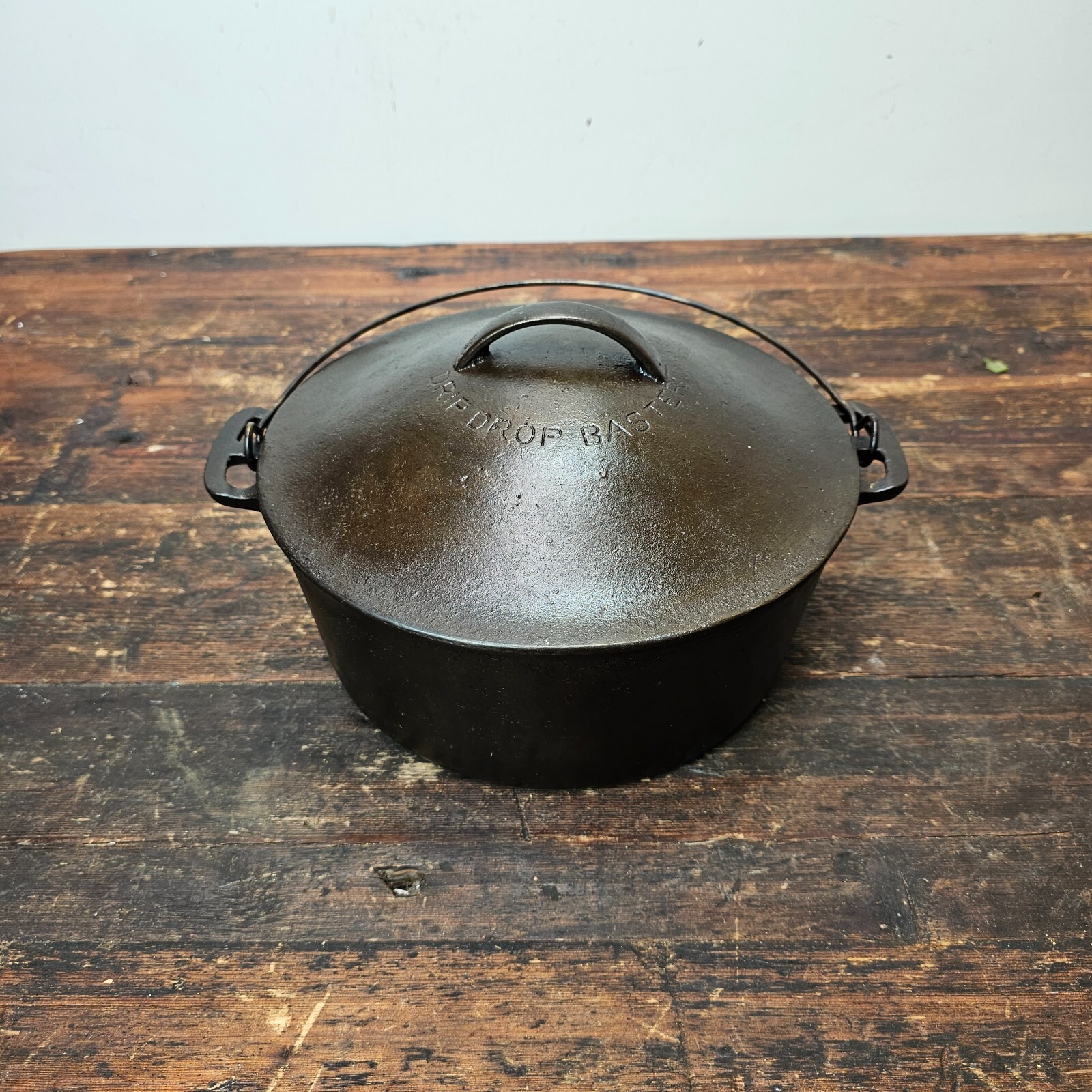 1920's #8 Wagner Ware Round DOME Roaster Dutch Oven W/ Drip Drop Baster ...