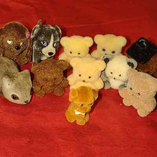 The most adorable lot of vintage fuzzy miniature teddy bears and dogs ...