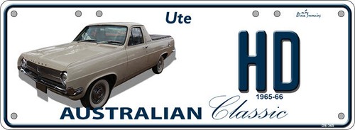Holden HD UTE UTILITY 65 66 Number Plates GMH Licence Vanity Sign ...