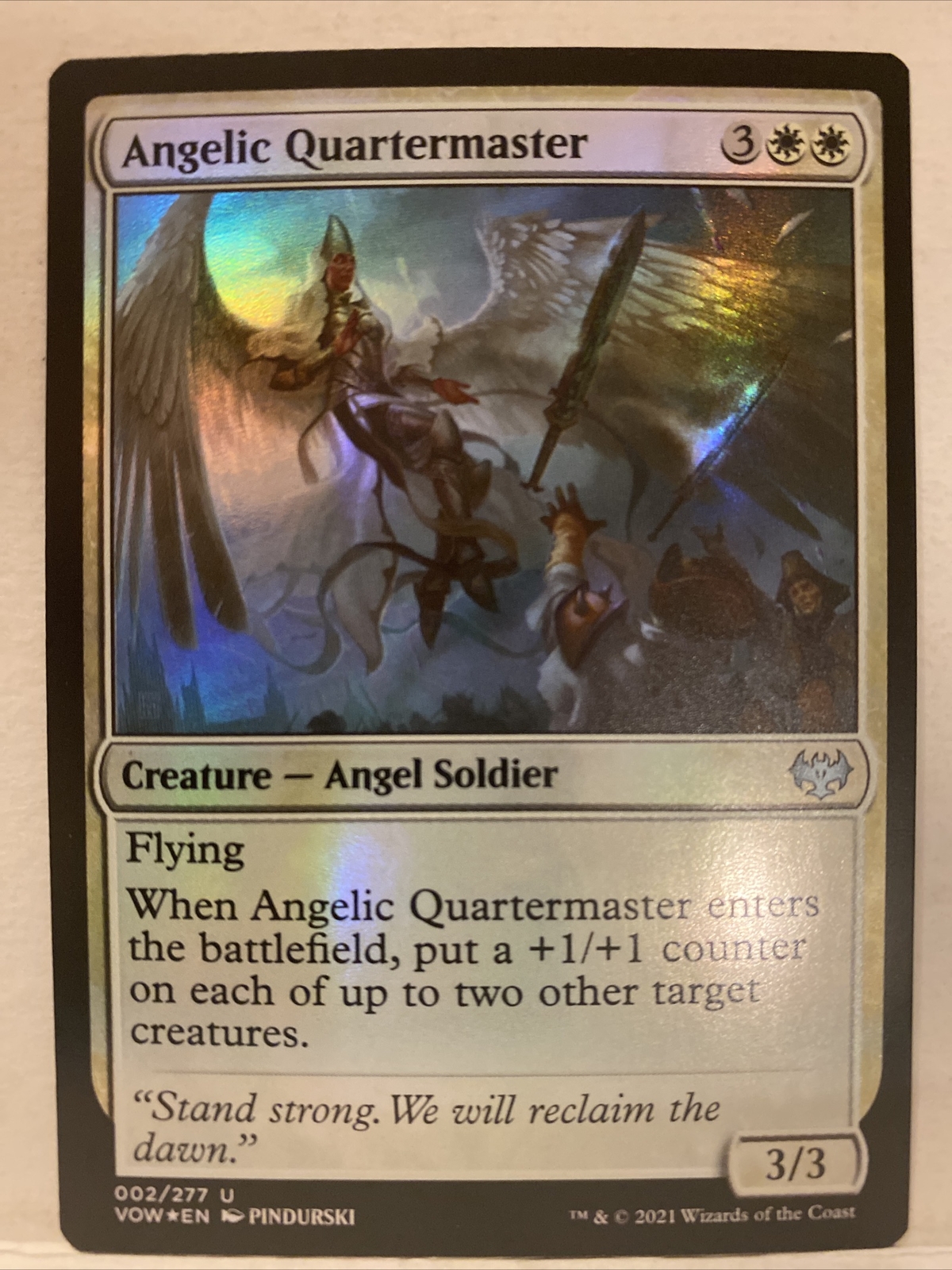 MTG Angelic Quartermaster Innistrad: Crimson Vow 002/277 Foil Uncommon ...