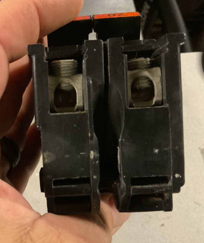 70A FEDERAL PACIFIC Stab-Lok 2 Pole FPE 70 Amp "NA" Breaker Minor Chip ...