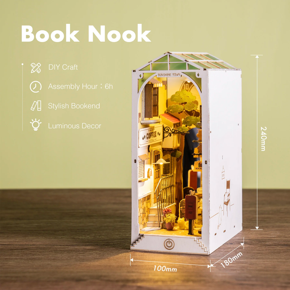 DIY Book Nooks Series - Stories in Books, 4 Kinds of Wooden Miniature ...