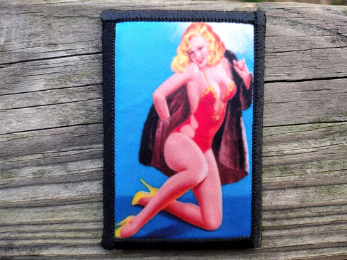 Vintage Pinup Girl Blonde Morale Patch Hook and Loop Army Sexy Custom Tactical | eBay
