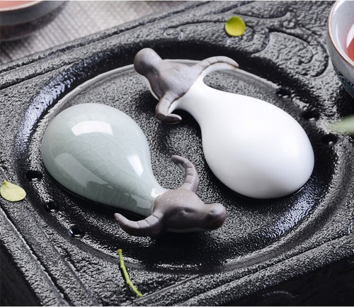 One Buffalo Ceramic Tea Pet Crackle Glaze Ruyao Kiln Craft China Tea ...