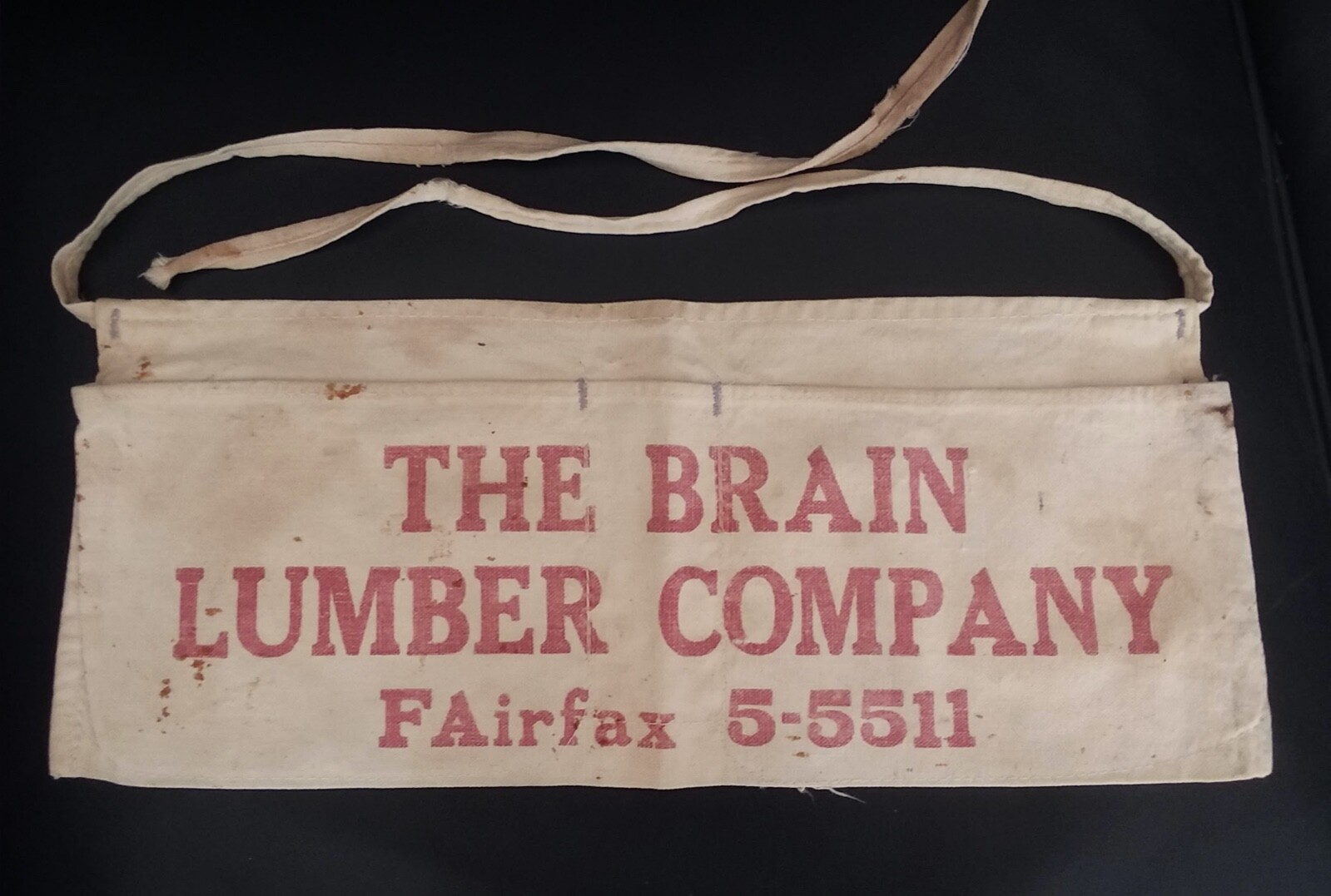 Vintage Brain Lumber Company Advertising Cloth Tool Apron | eBay