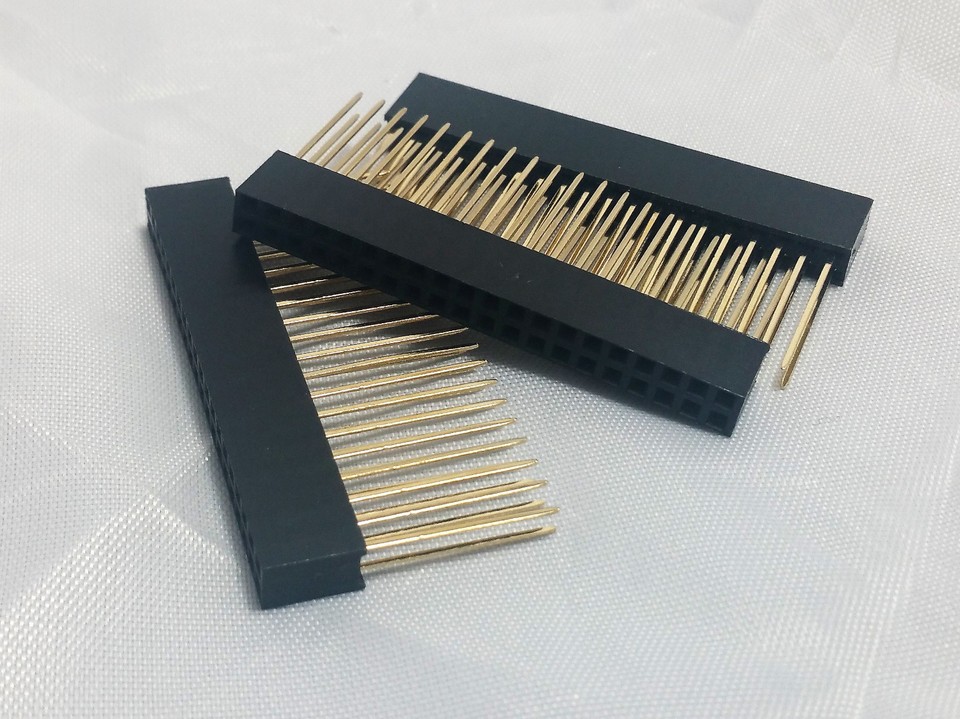 2X Raspberry Pi Stacking GPIO Header 2x20 40P 40-pin 2.54 Female Extra ...