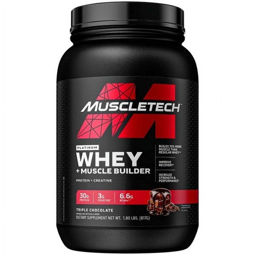 Muscletech Platinum Whey Plus Muscle Builder Protein Powder Protein 18 ...