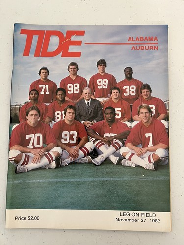 1982 Iron Bowl Program Auburn vs. Alabama Bo Jackson "Bo Over the Top ...