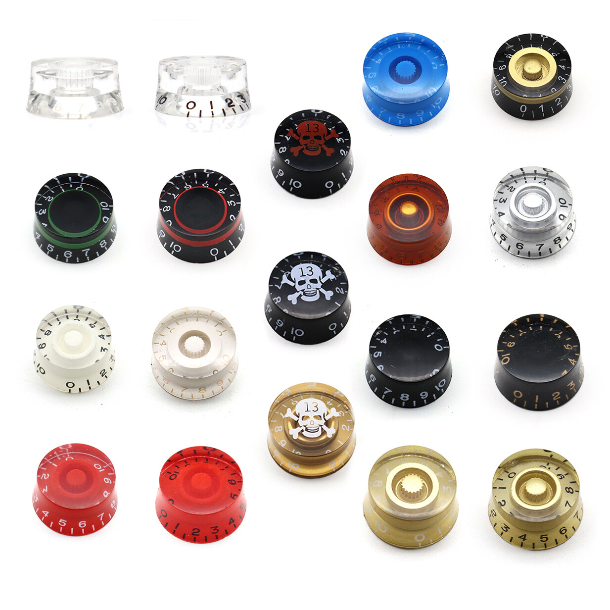 19 Kinds Guitar Knobs Electric Bass Knob Speed Volume Tone Control ...