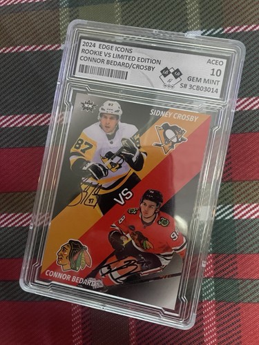 2024 EDGE ICONS CONNOR BEDARD/SIDNEY CROSBY ROOKIE VS LIMITED EDITION ...