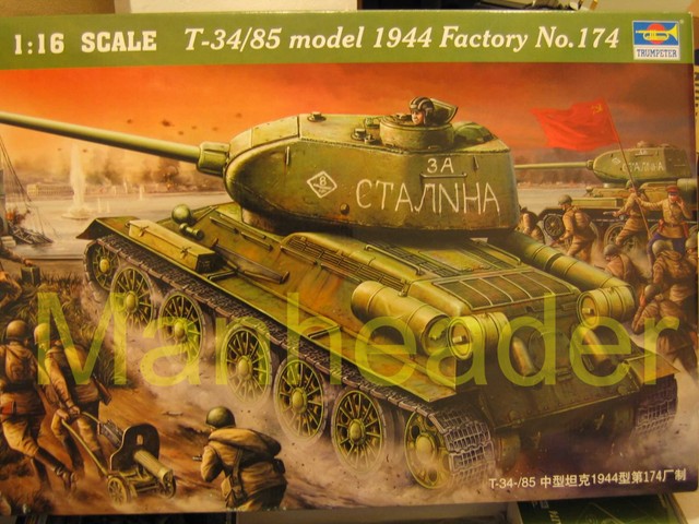 Trumpeter 1/16 WWII Russian Soviet T-34 / 85 F174 Static Tank Model Kit ...