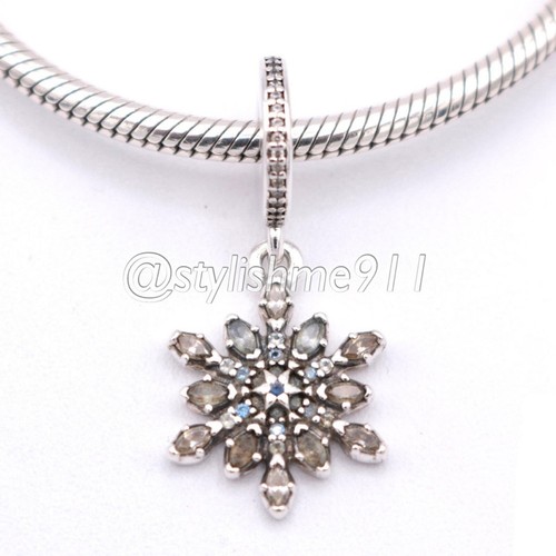 Authentic PANDORA Crystalized Snowflake Dangle - 791761NBLMX | eBay