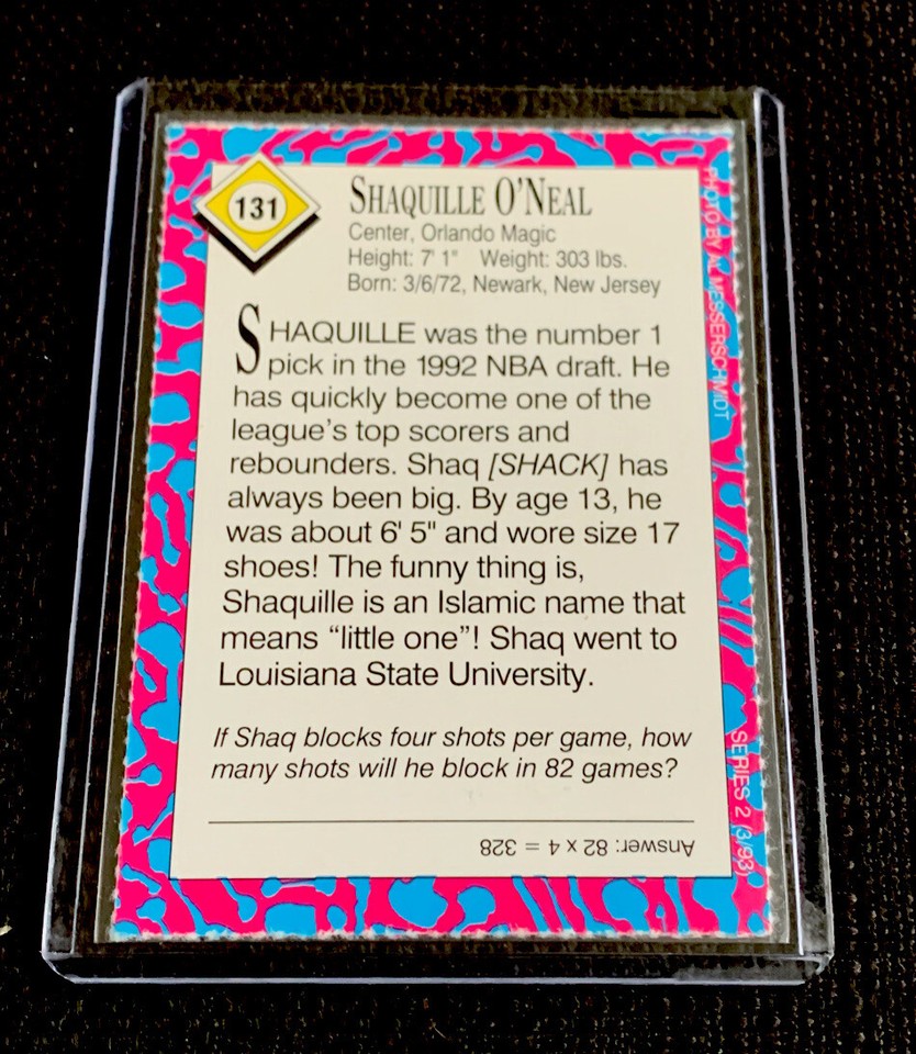 Shaquille Shaq O'Neal Rookie 1993 Sports Illustrated SI for Kids #334 ...