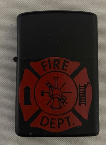 Vintage AADLP - Red / Black Fire Fighters / Fire Dept - Zip Style ...
