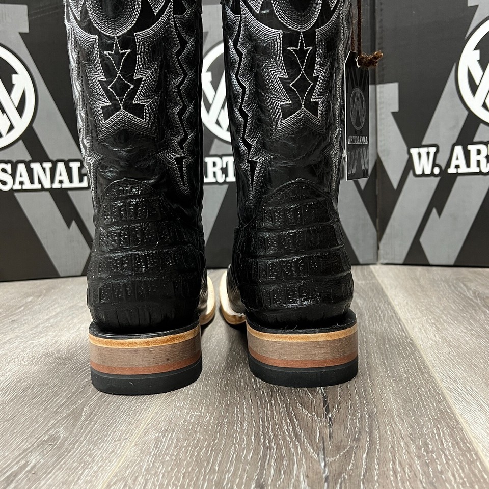 MEN'S RODEO COWBOY ALLIGATOR PRINT WESTERN SQUARE TOE BOOTS MEXICO ...