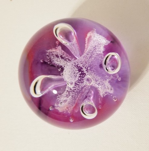 Vintage Caithness Scotland Moonflower Pink Glass Paperweight | eBay