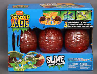 Mega Construx Breakout Beasts Slime - Blue Slime Set of 3 ( Pack of 1 ...