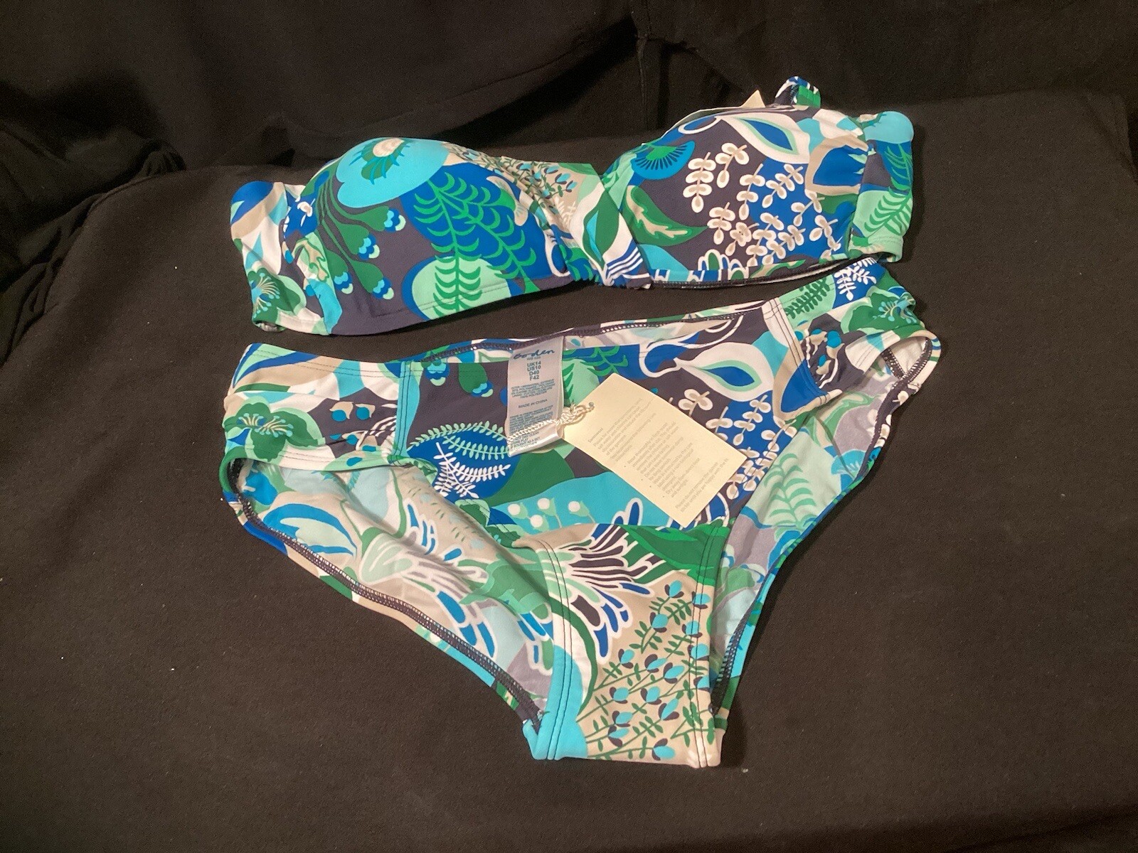 BODEN Blue and Green Bikini Set Bottom Is 12 Top 14 EUC. Top Is NWT | eBay