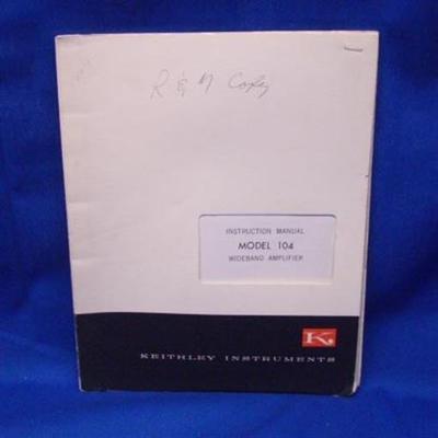 Keithley Model 104 Instruction Manual w/SCHEMATIC | eBay