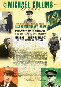 Michael Collins Easter 1916 Irish Proclamation A4 Poster in Irish ...