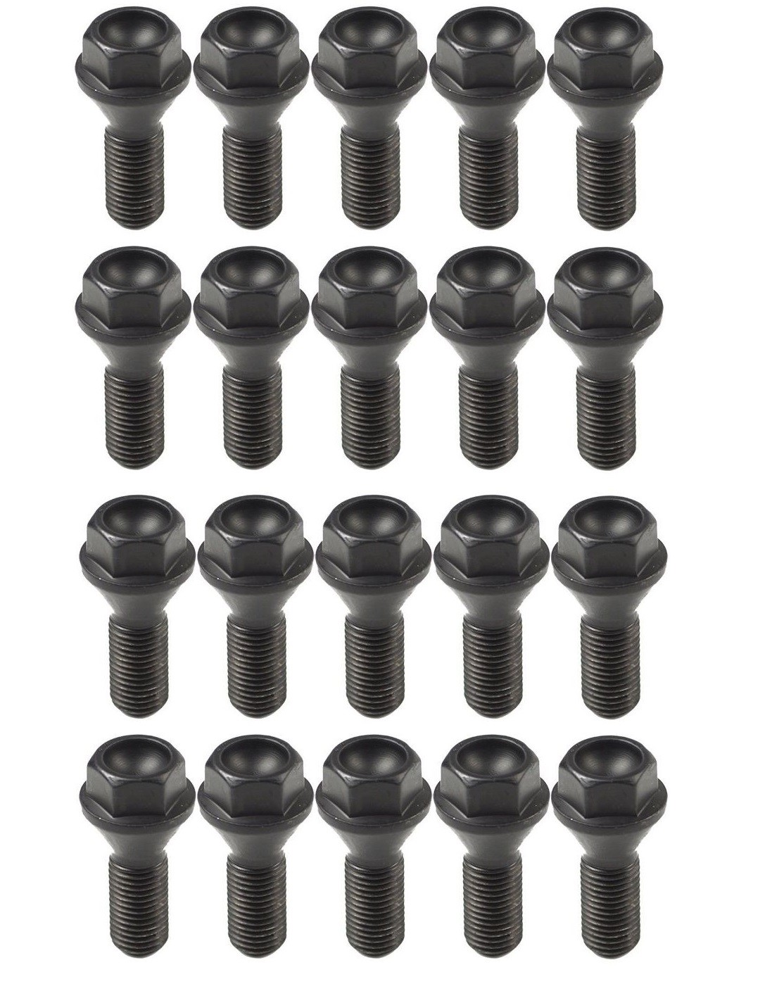 Set of 20 Wheel Lug Bolts Nuts 12 X1.5mm For BMW E46 E90 E39 E60 E53 ...