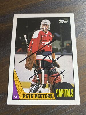 Pete Peeters Washington Capitals Autographed Signed 1986-87 Topps NHL ...
