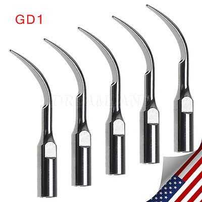 5PCS Dental Perio Tips GD1 Fit Satelec DTE Ultrasonic Piezo Scaler ...