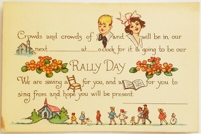 Crowds and crowds Protest Church Rally Day invitation Postcard | eBay