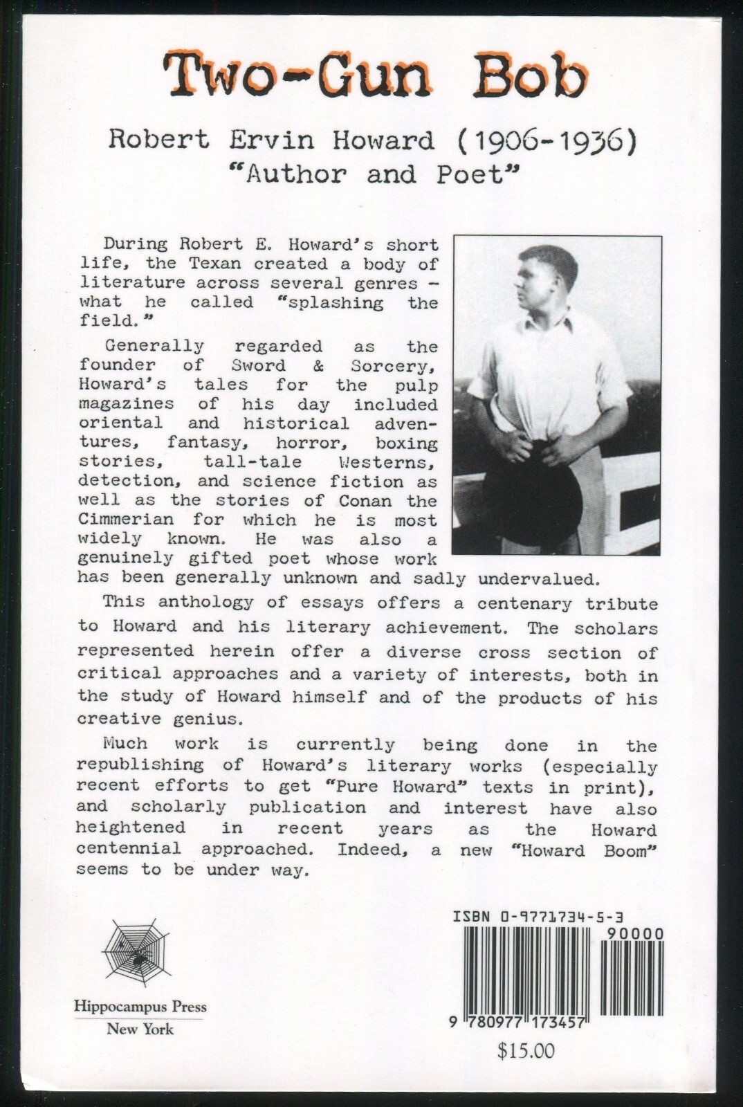 Two-Gun Bob A Centennial Study of Robert E. Howard Paperback ...