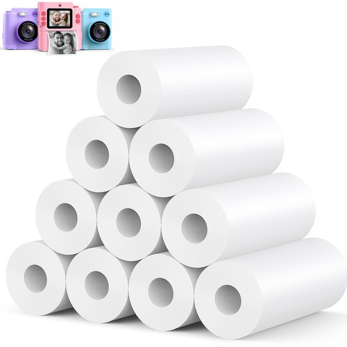 10 Rolls Kids Camera Paper Roll Refill - Instant Print Camera for Kids ...