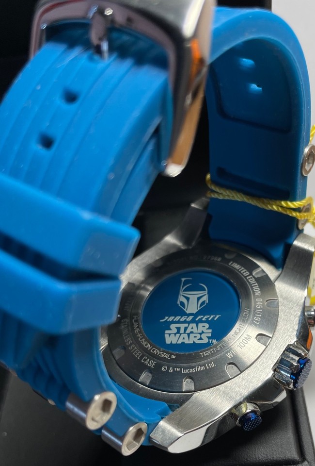 Invicta Star Wars Jango Fett 52mm Limited Edition 27968 #45/1977 Blue ...