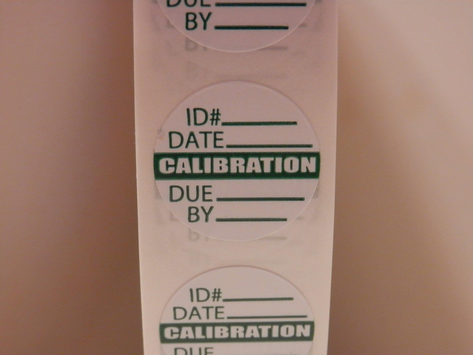 CALIBRATION small 3/4" circle Sticker Label removable adhesive 250/rl ...