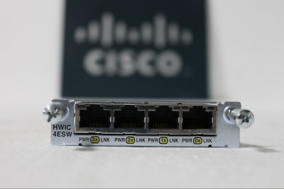Cisco HWIC-4ESW 4 Port 10/100 Ethernet Switch Interface Card Genuine w ...