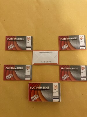 5 Double Edge Razor Blades, Iguetta Stainless Steel with Platinum Edge | eBay
