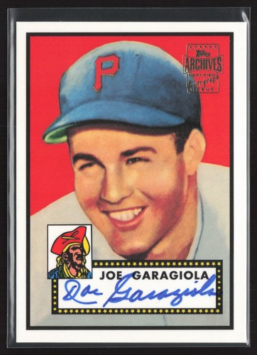 2001 TOPPS HERITAGE JOE GARAGIOLA ON CARD PIRATES AUTOGRAPH AUTO | eBay