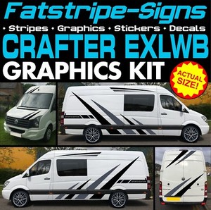 VW CRAFTER EXLWB GRAPHICS STICKERS STRIPES DECALS CAMPER DAY RACE VAN ...