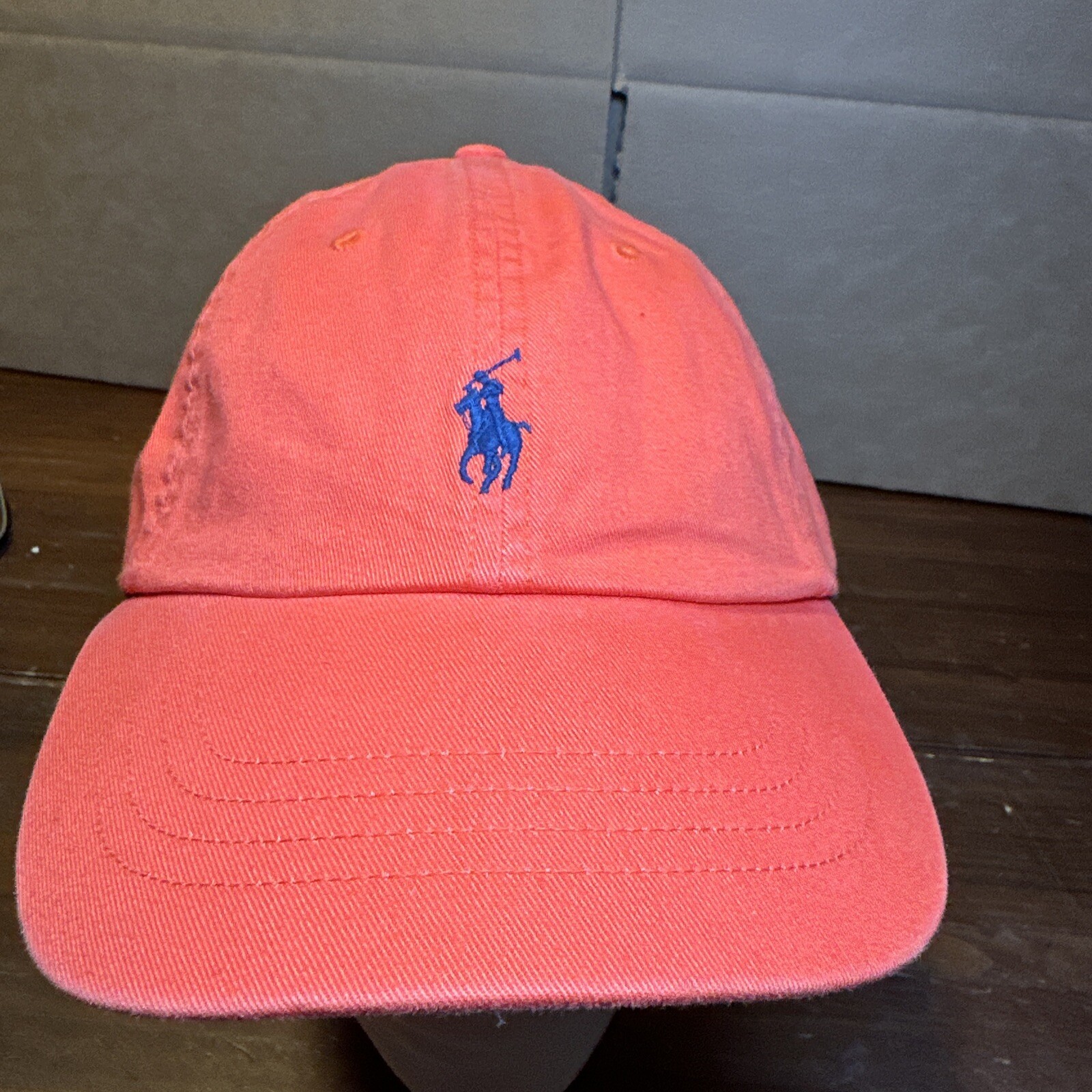 Polo Ralph Lauren Bright Orange Baseball Cap w/Pony in Navy | eBay